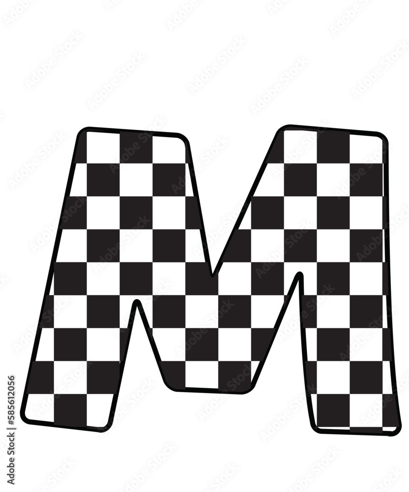 Race road track Checkered font Alphabet litters and Numbers png SVG ...