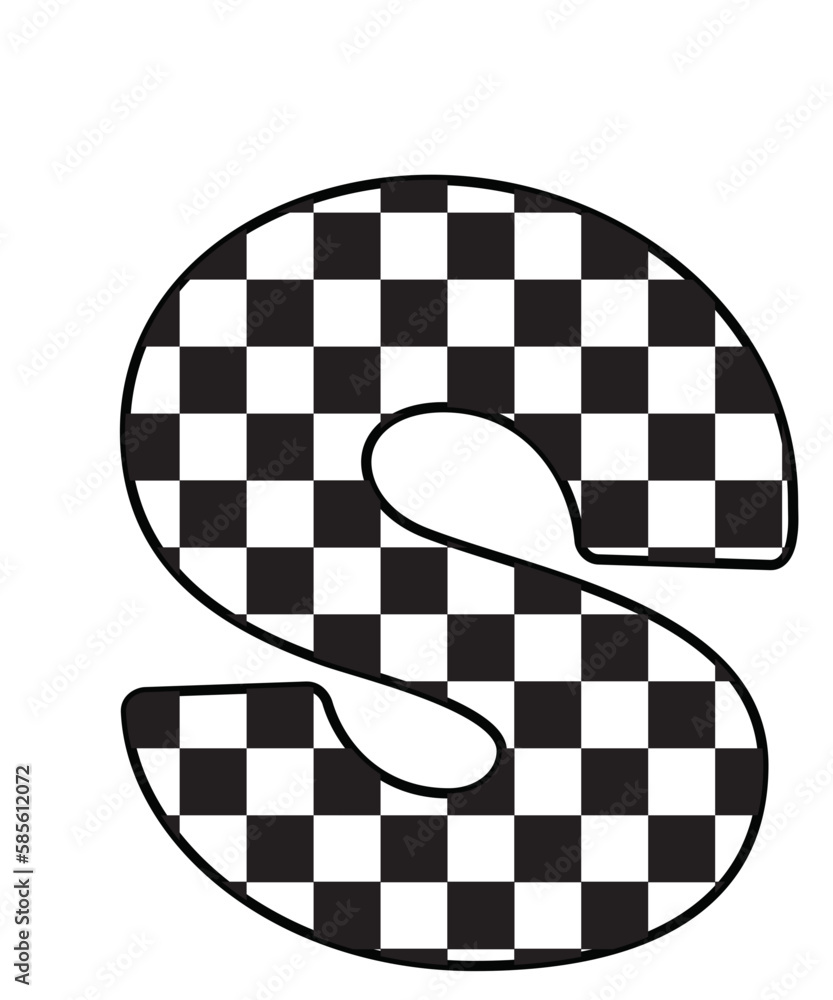 Race road track Checkered font Alphabet litters and Numbers png SVG ...