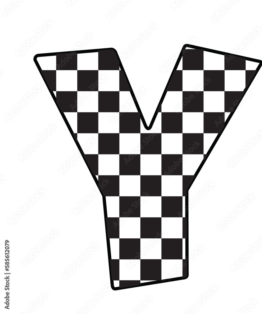 Race road track Checkered font Alphabet litters and Numbers png SVG ...