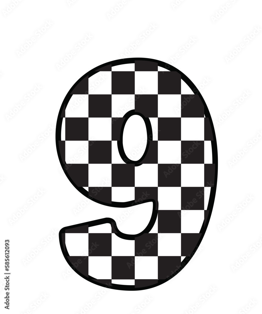 Race road track Checkered font Alphabet litters and Numbers png SVG ...