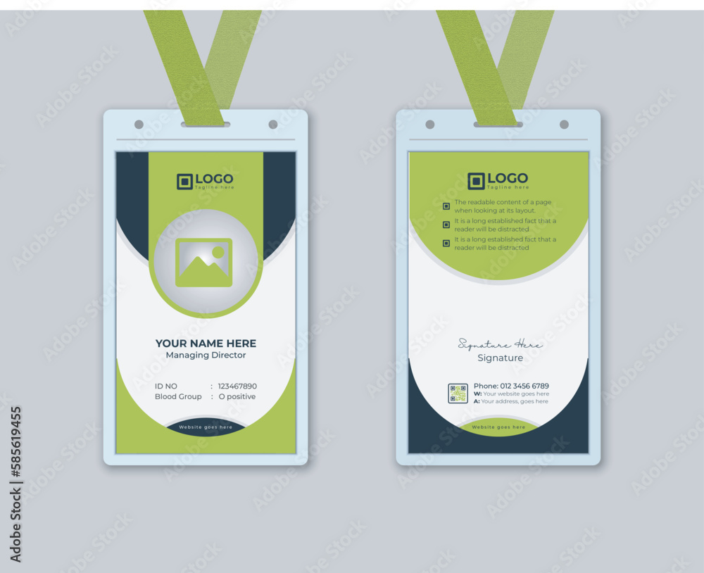 Vector simple Business id card for multipurpose use ,Creative ID Card ...