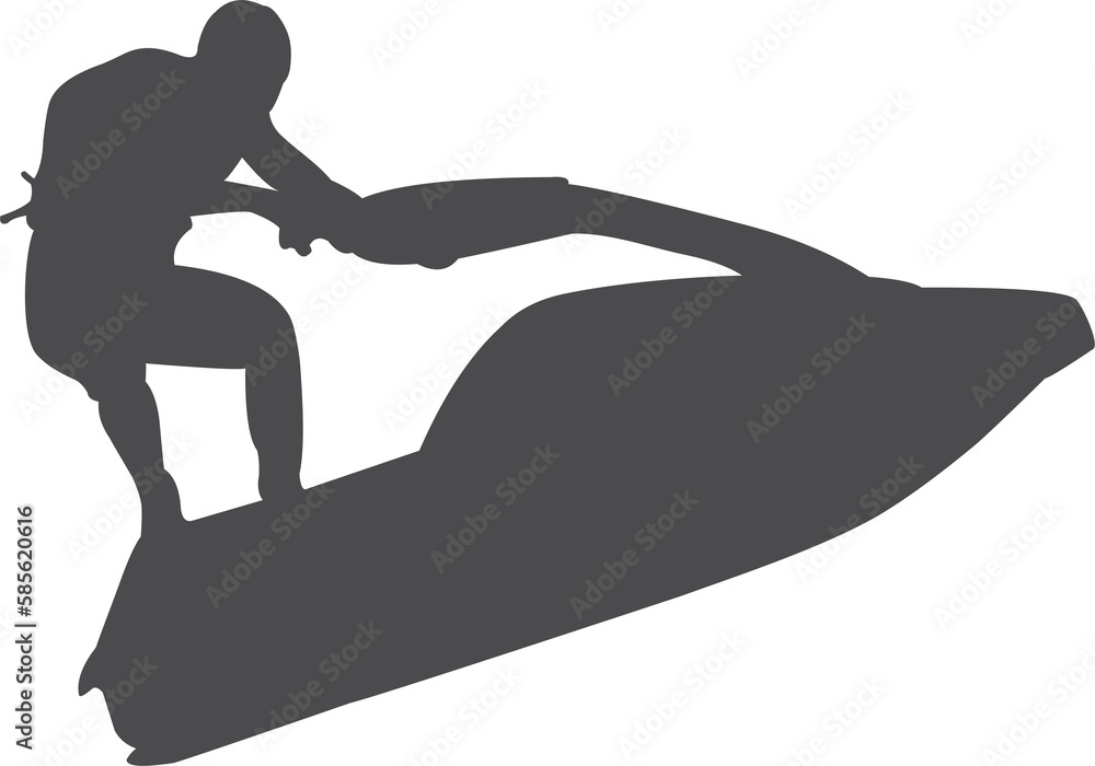 The man jet ski player silhouette PNG 2023032513 Stock Illustration ...