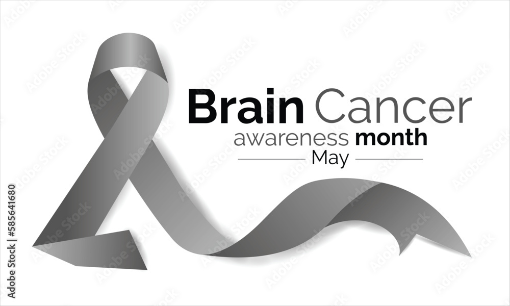 Brain Cancer Awareness Calligraphy Poster and banner Design. Realistic ...