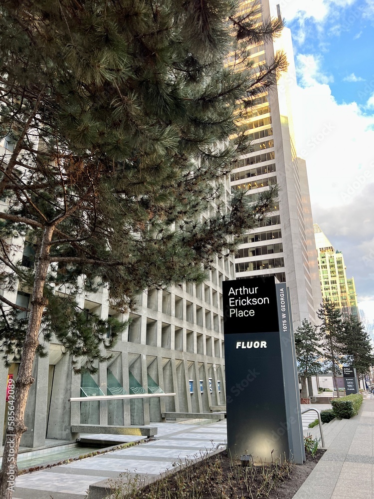 Arthur Erickson Place Fluor Vancouver Canada 2023 metropolis big city life skyscrapers tall new ...