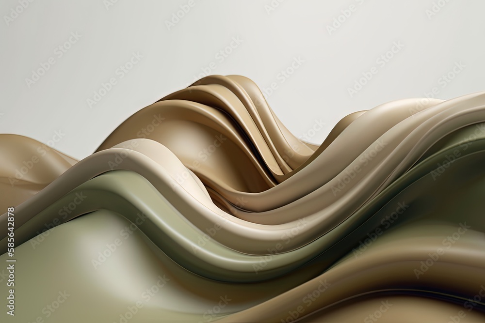 Vert olive et marron clair, à l'intérieur des vagues torsadées, fond ...