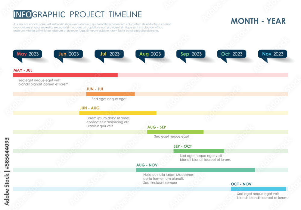 timeline project roadmap project diagram Infographic template for ...