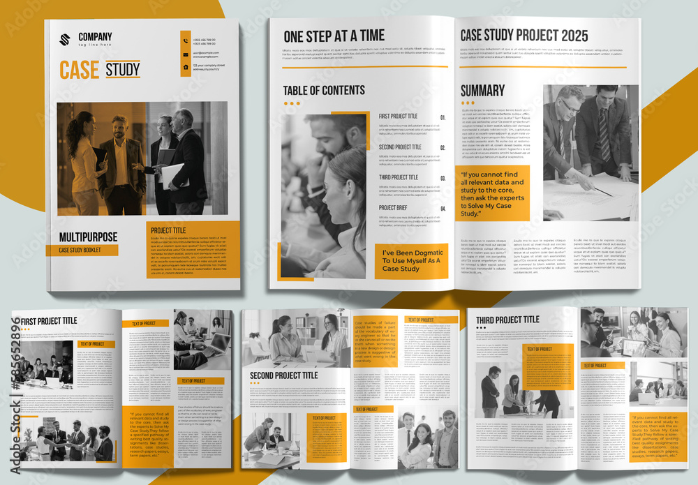 Business Case Study Design Template Stock Template | Adobe Stock