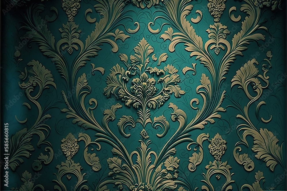 Baroque fabric pattern florals, Classical luxury old fashioned damask ...