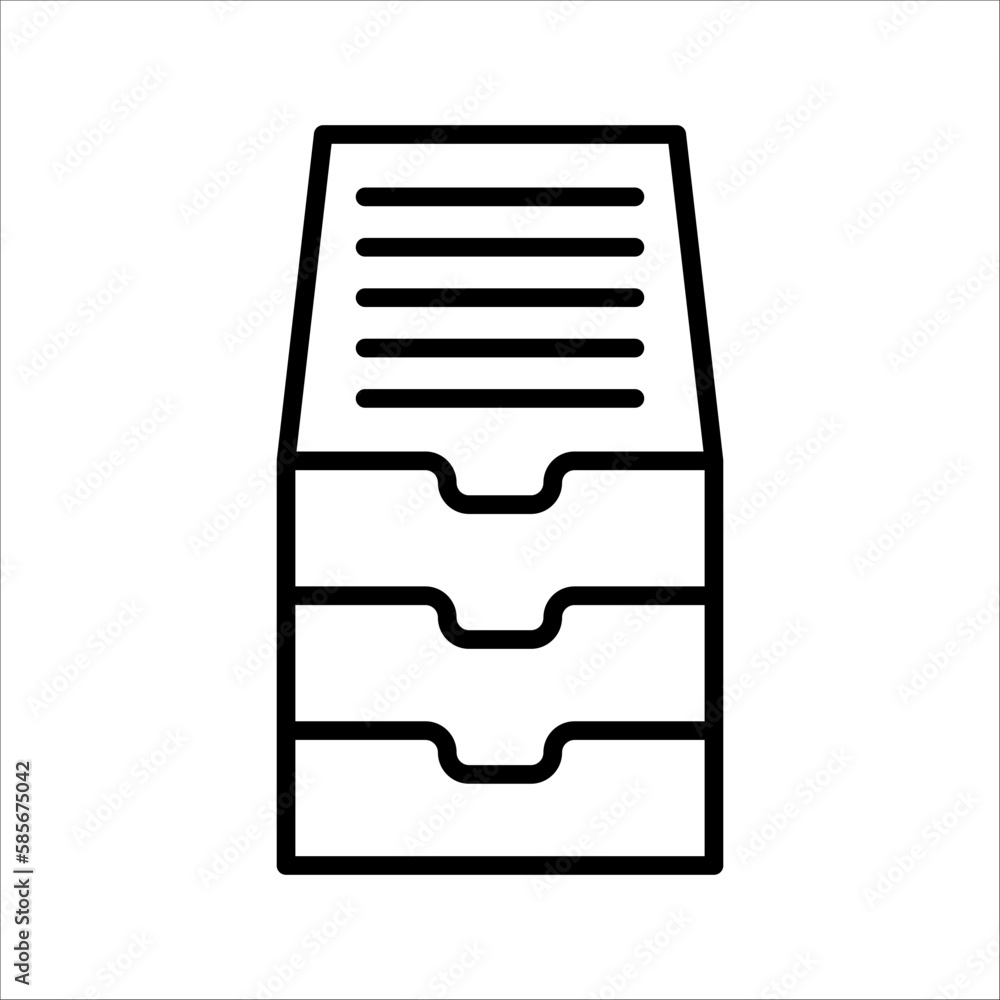 Archive folder icon vector, document vector icon, archive storage icon ...