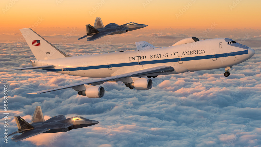 Boeing E-4 Advanced Airborne Command Post Stock Photo | Adobe Stock