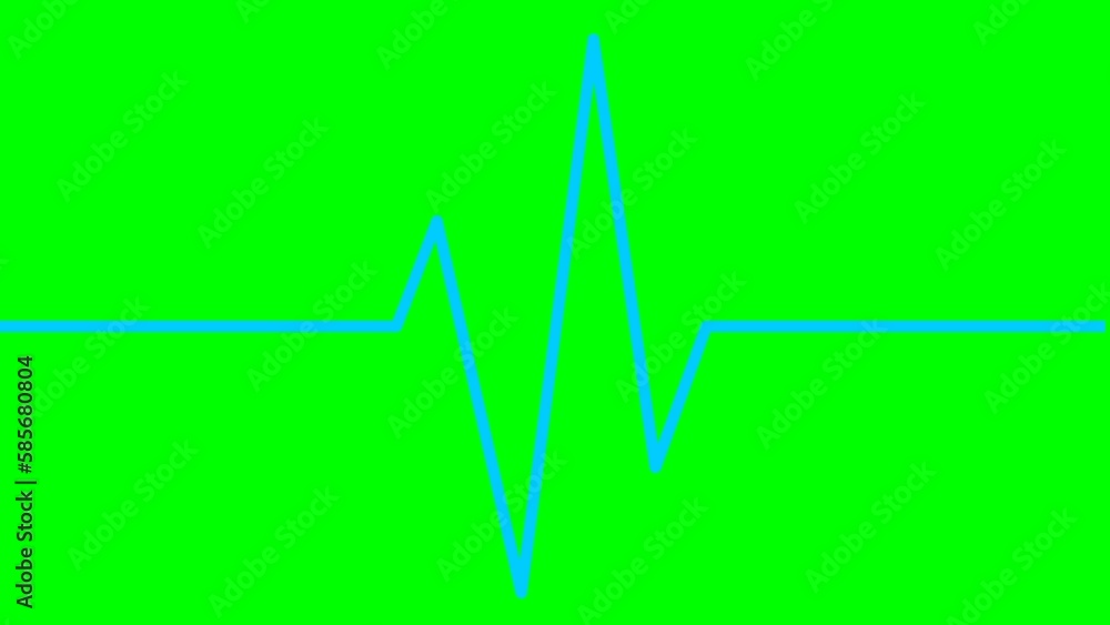 Animated blue line of electrocardiogram. Linear symbol of pulsating ... Animated blue line of electrocardiogram. Linear symbol of pulsating ...
