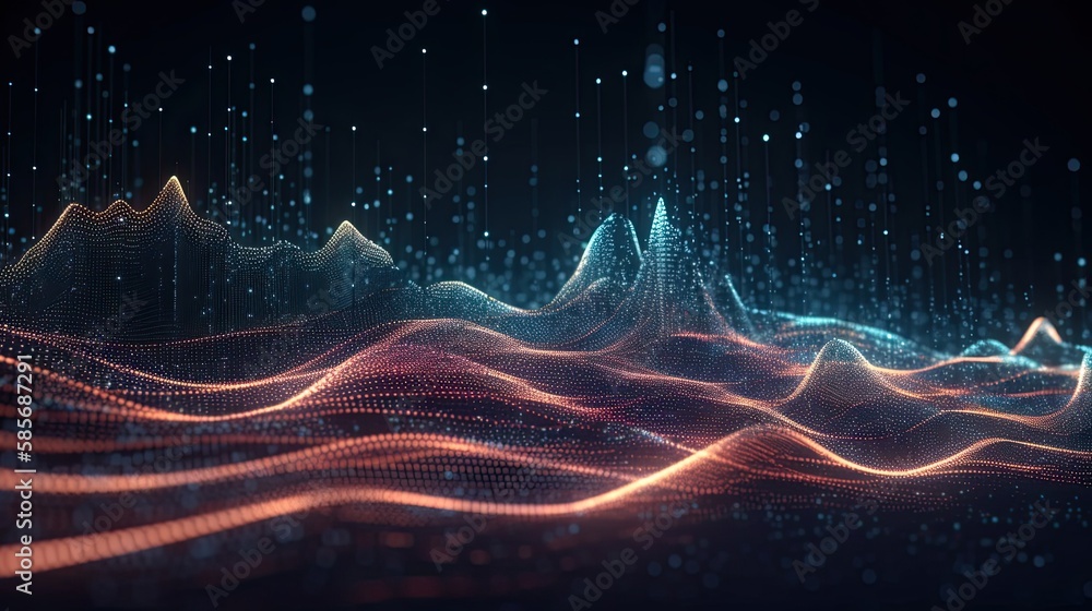 Abstract dot points connections illustration background transformation ...