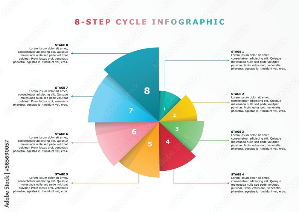 8-step cycle infographic Stock Vector | Adobe Stock