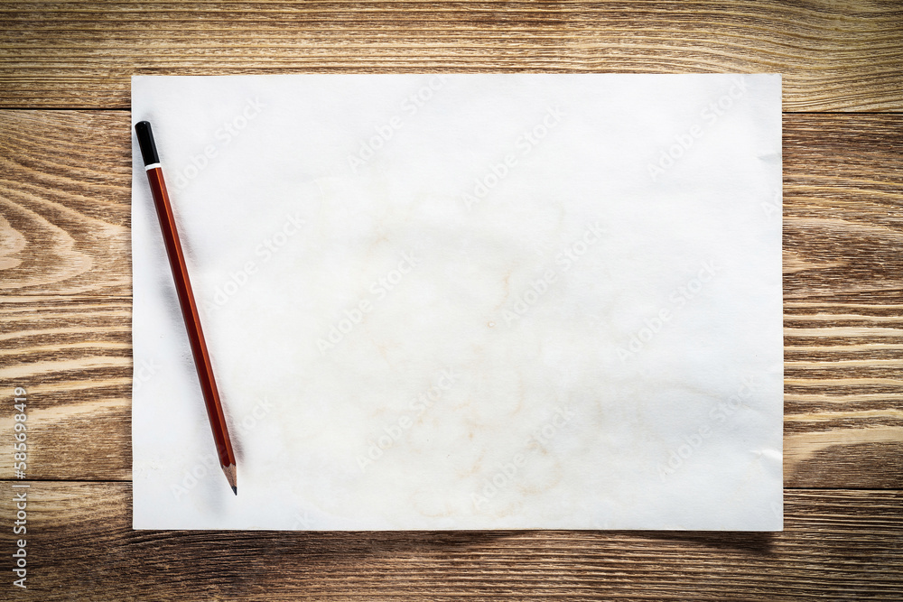 Artist workplace with sheet of paper Stock Photo | Adobe Stock