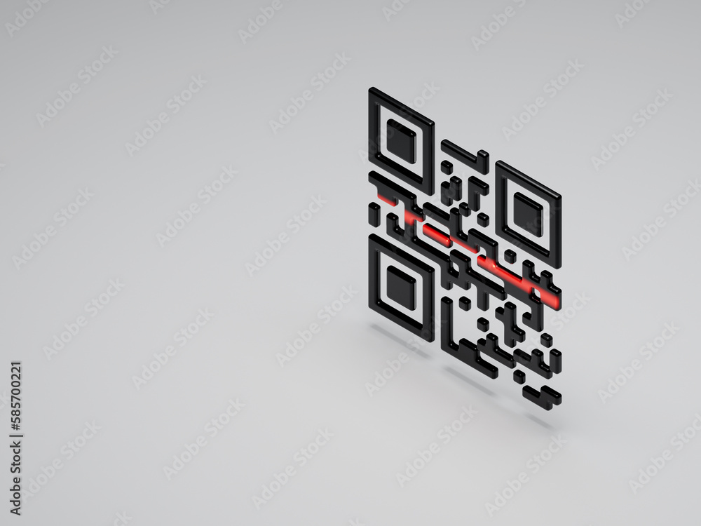 Poster 3d isometric illustration of scanning Qr code – Tableau ...