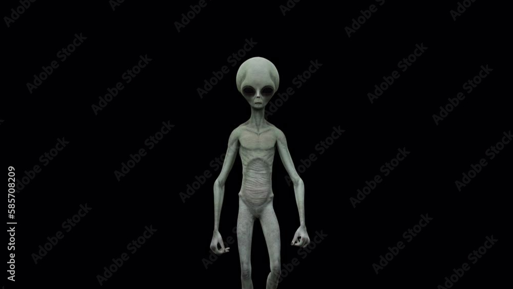 Alien Walk trippy Vj loop Matte background 4k Extraterrestrial Life Ufo ...