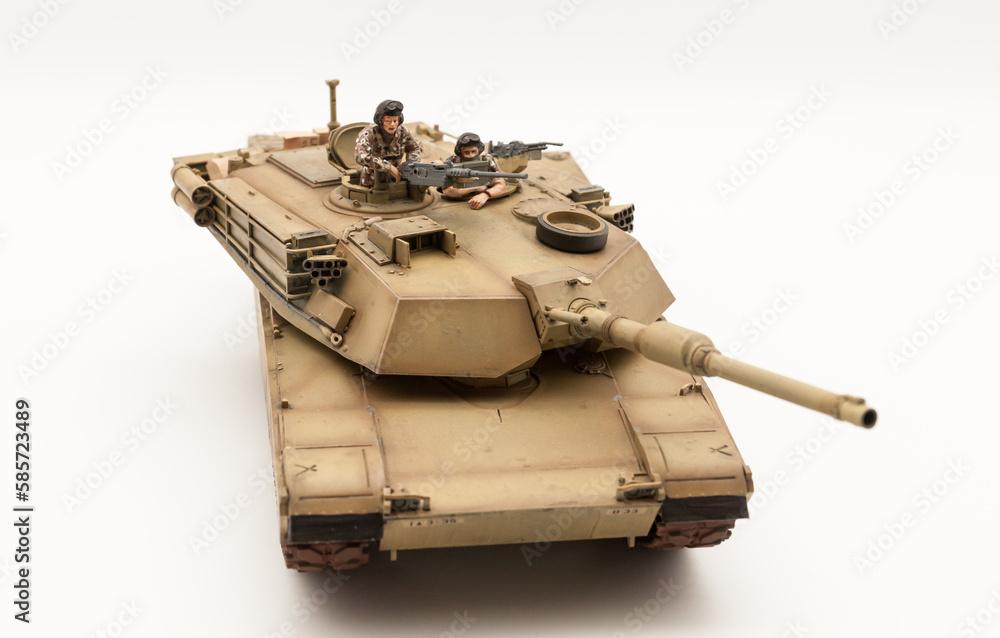 American M1A1 Abrams 120 mm Main Battle Tank Scale Model Stock ...