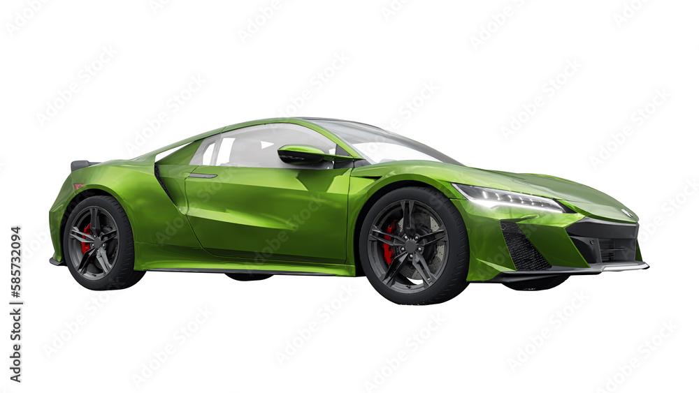 San Diego, USA. March 26, 2023. Green Acura NSX Type-S 2022. Hybrid ...