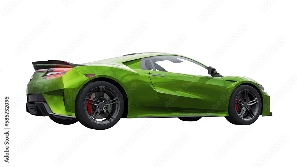San Diego, USA. March 26, 2023. Green Acura NSX Type-S 2022. Hybrid ...