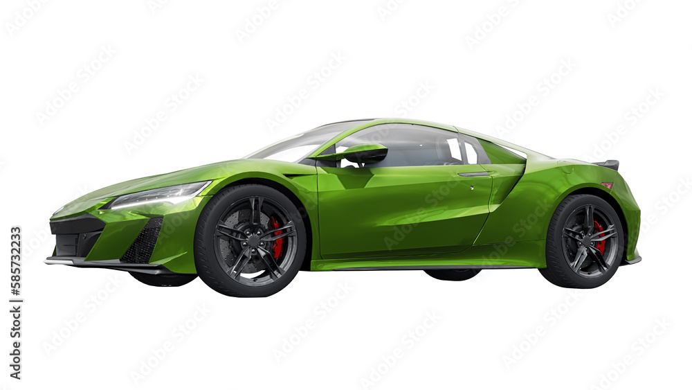 San Diego, USA. March 26, 2023. Green Acura NSX Type-S 2022. Hybrid ...