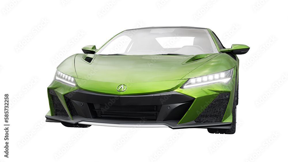 San Diego, USA. March 26, 2023. Green Acura NSX Type-S 2022. Hybrid ...