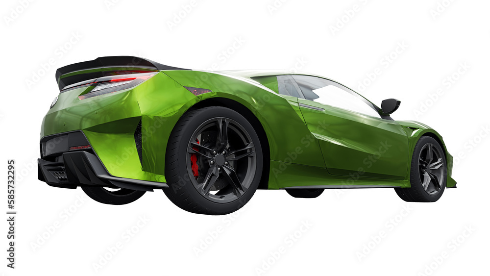 San Diego, USA. March 26, 2023. Green Acura NSX Type-S 2022. Hybrid ...