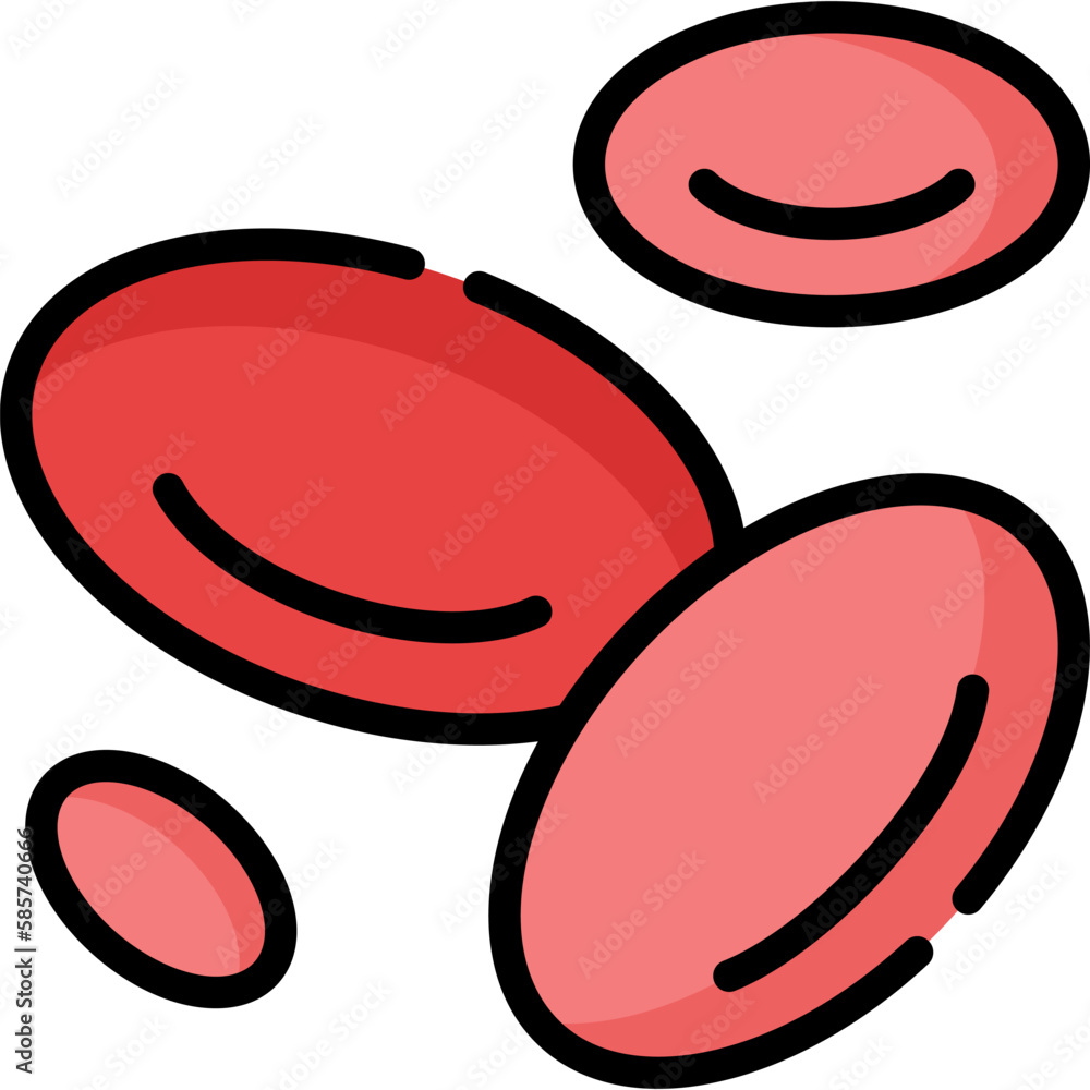 Red Blood Cells Icon Stock ベクター | Adobe Stock