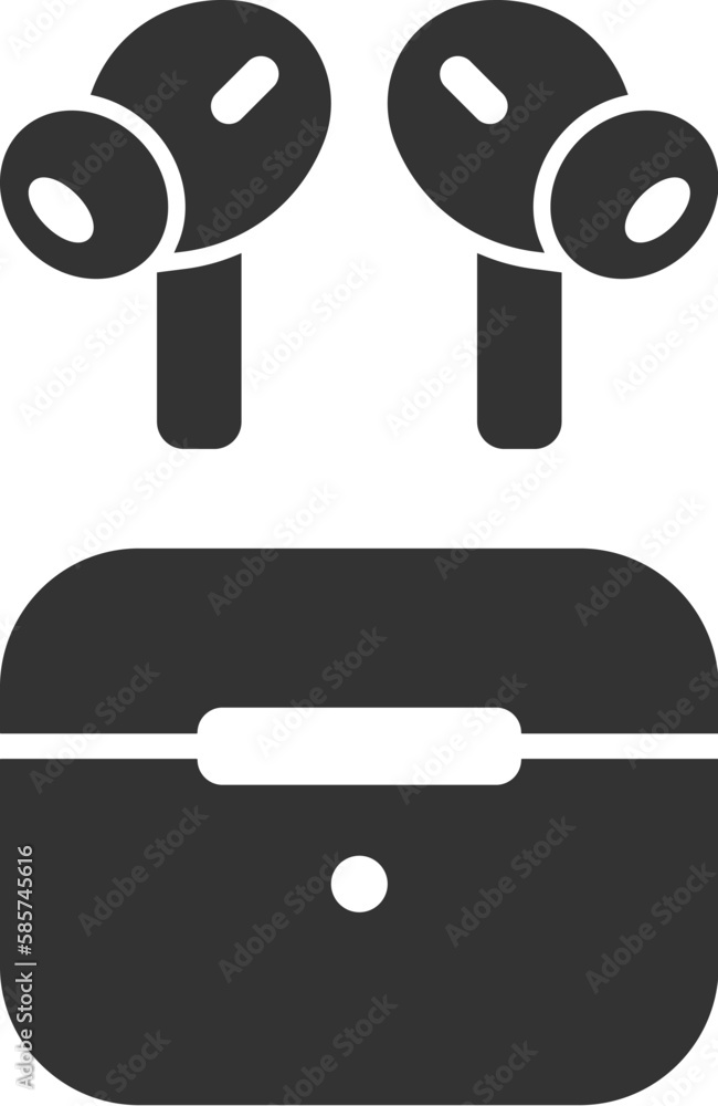 Earbuds icon. Wireless symbol modern, simple, vector, icon for website ...