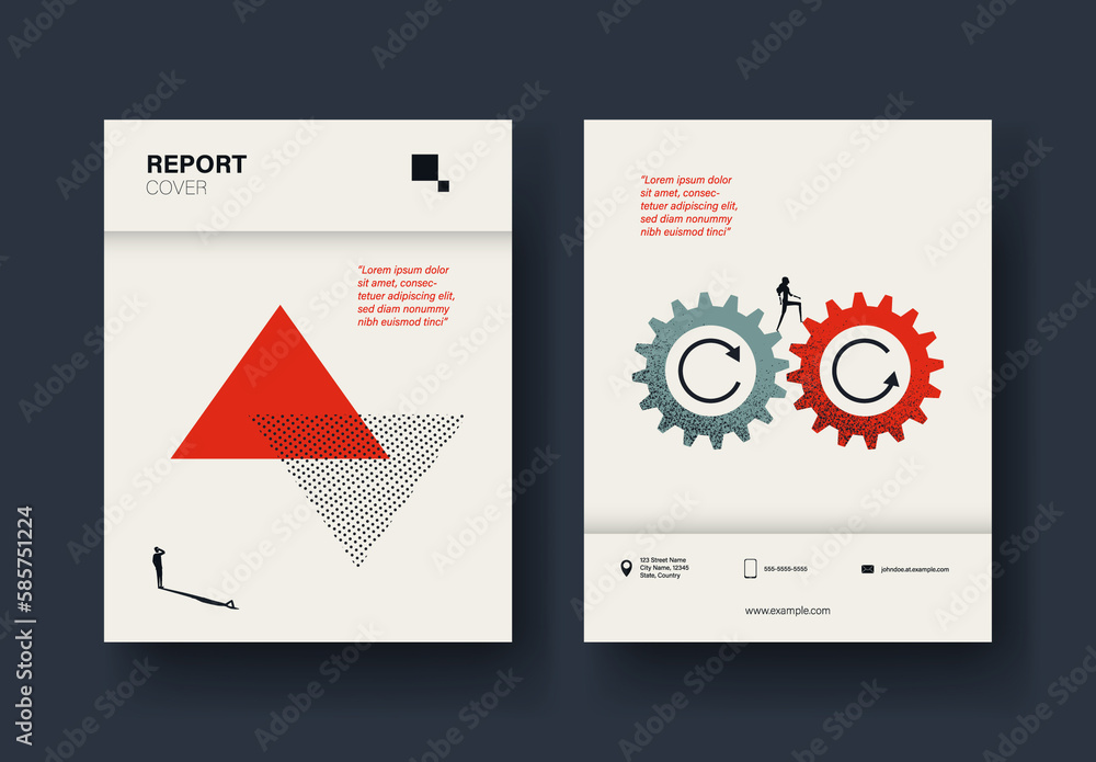 Business Processes Report Cover Template Stock Template | Adobe Stock