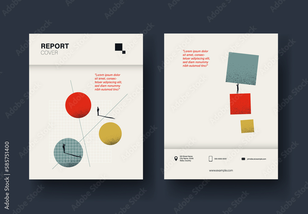 Business Strategy Report Cover Template Stock Template | Adobe Stock