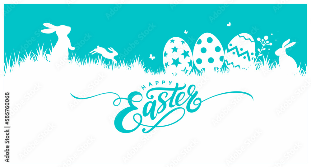Happy easter banner template, Easter banners for church or school ...