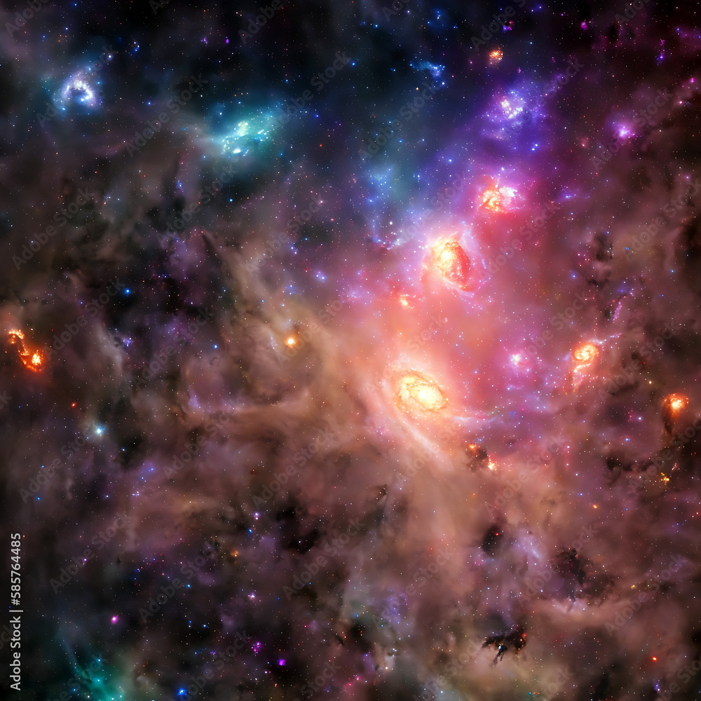 Space star nebula model texture render Stock Illustration | Adobe Stock