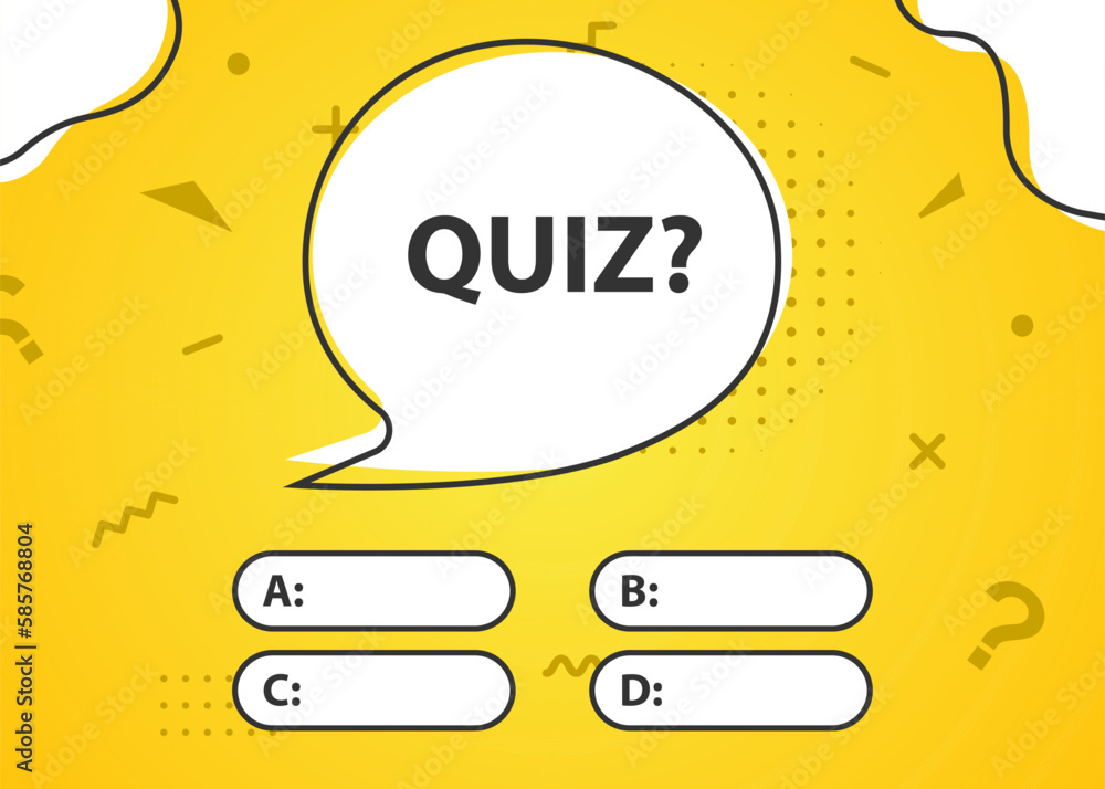 Blank template for questions and answers. Quiz, TV show, exam. Stock ...