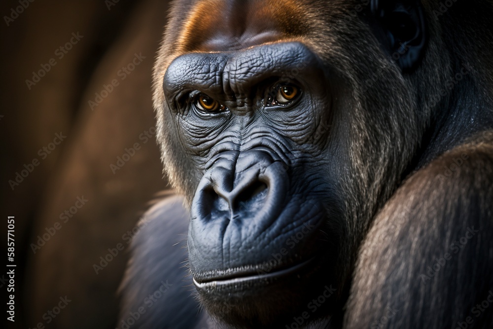 Capturing the Fascinating Gorilla Up Close, Revealing Intricate Details ...