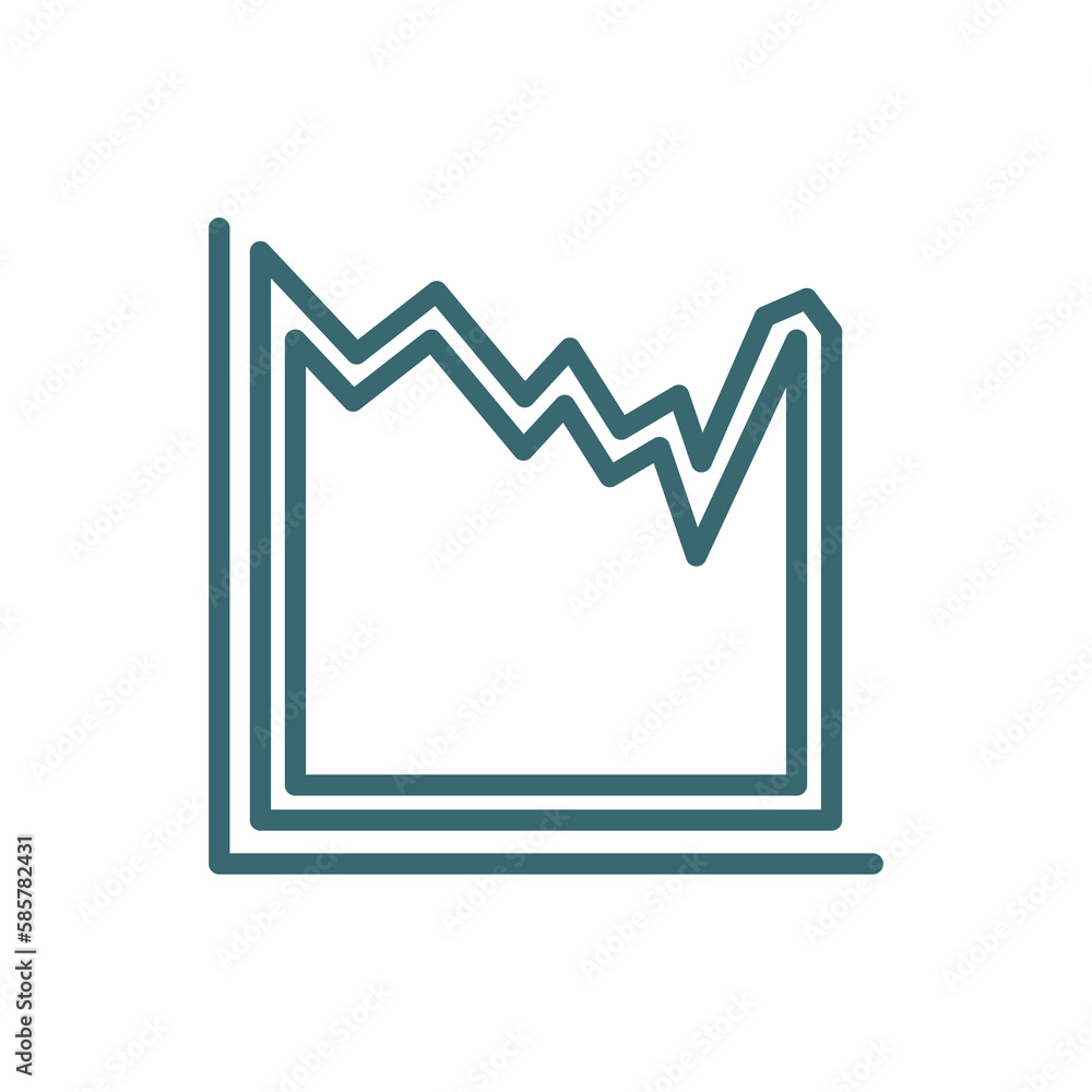 spike chart icon. Thin line spike chart icon from business and finance ...