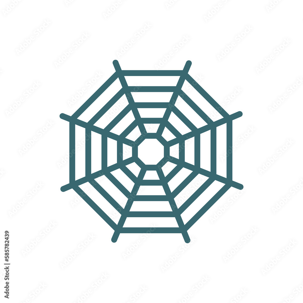 spider chart icon. Thin line spider chart icon from business and ...