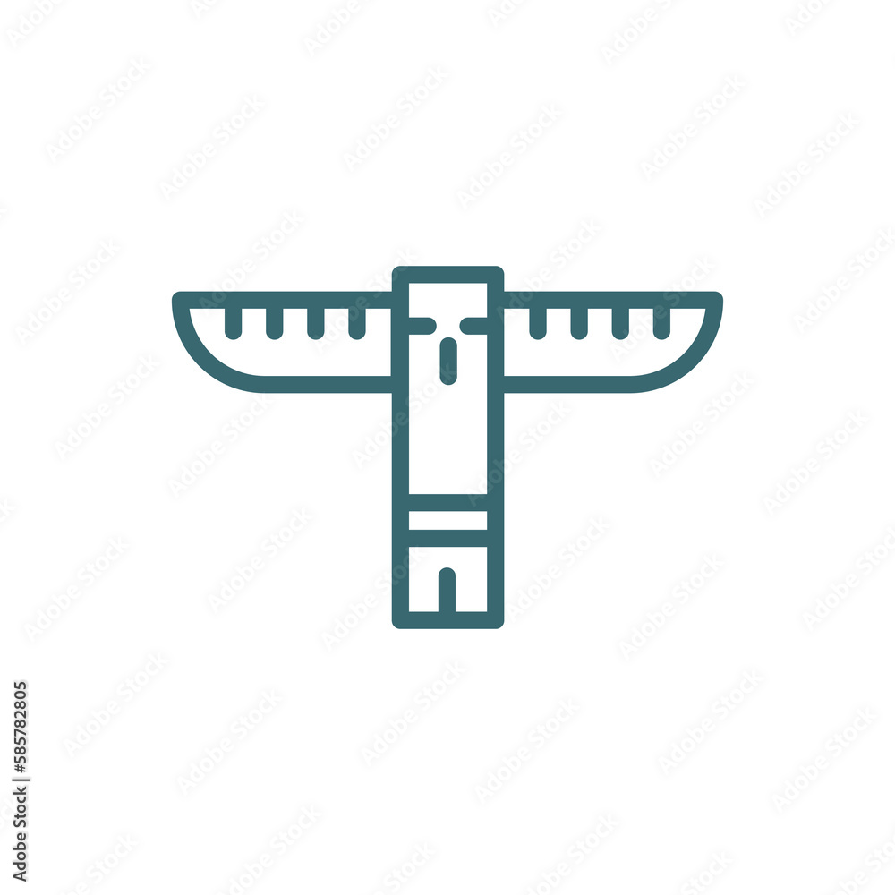 native american totem icon. Thin line native american totem icon from ...