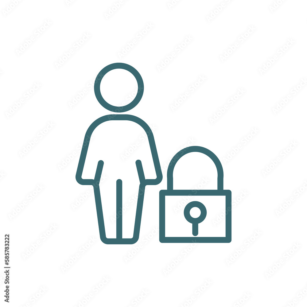 safe human icon. Thin line safe human icon from feeling and reaction ...