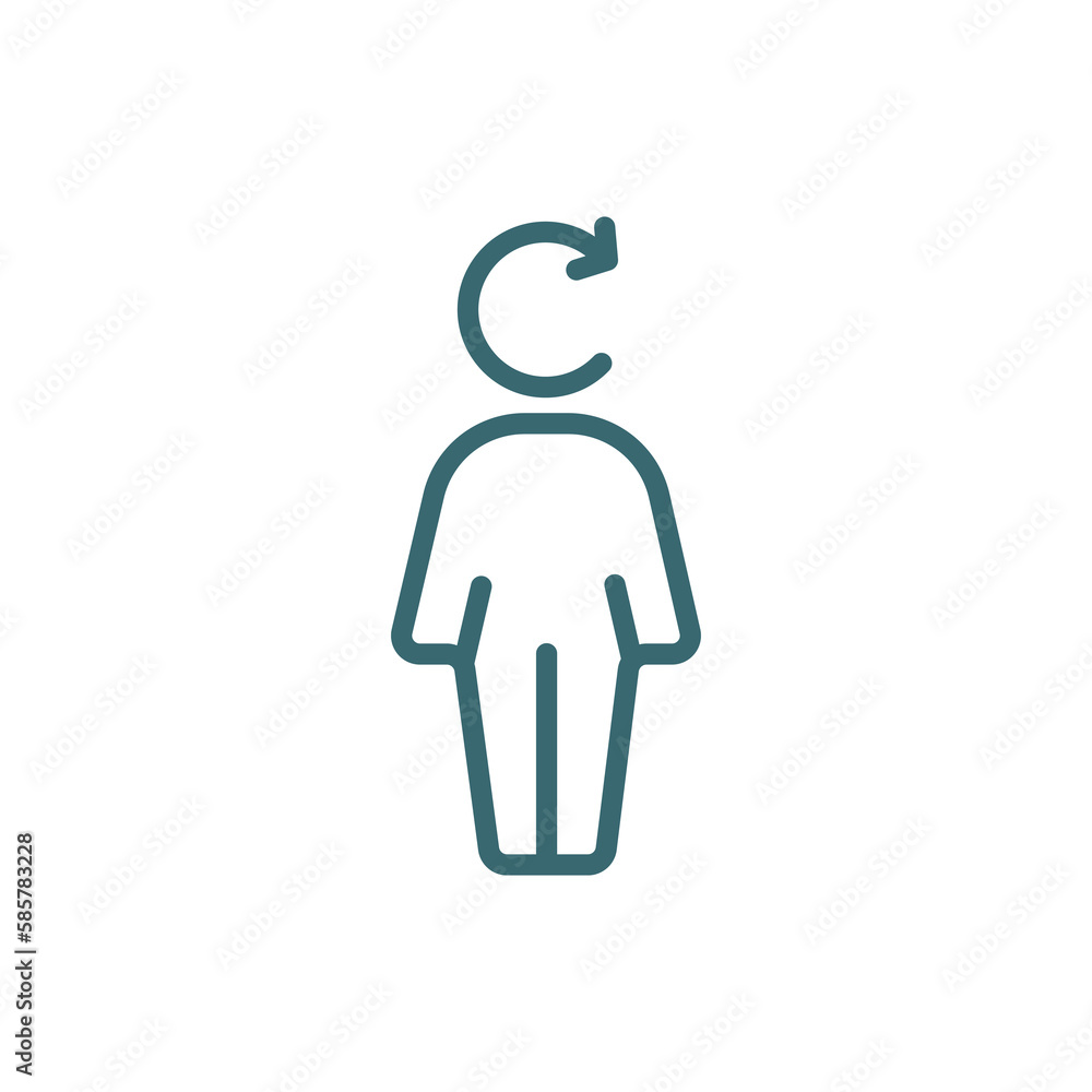 refreshed human icon. Thin line refreshed human icon from feeling and ...