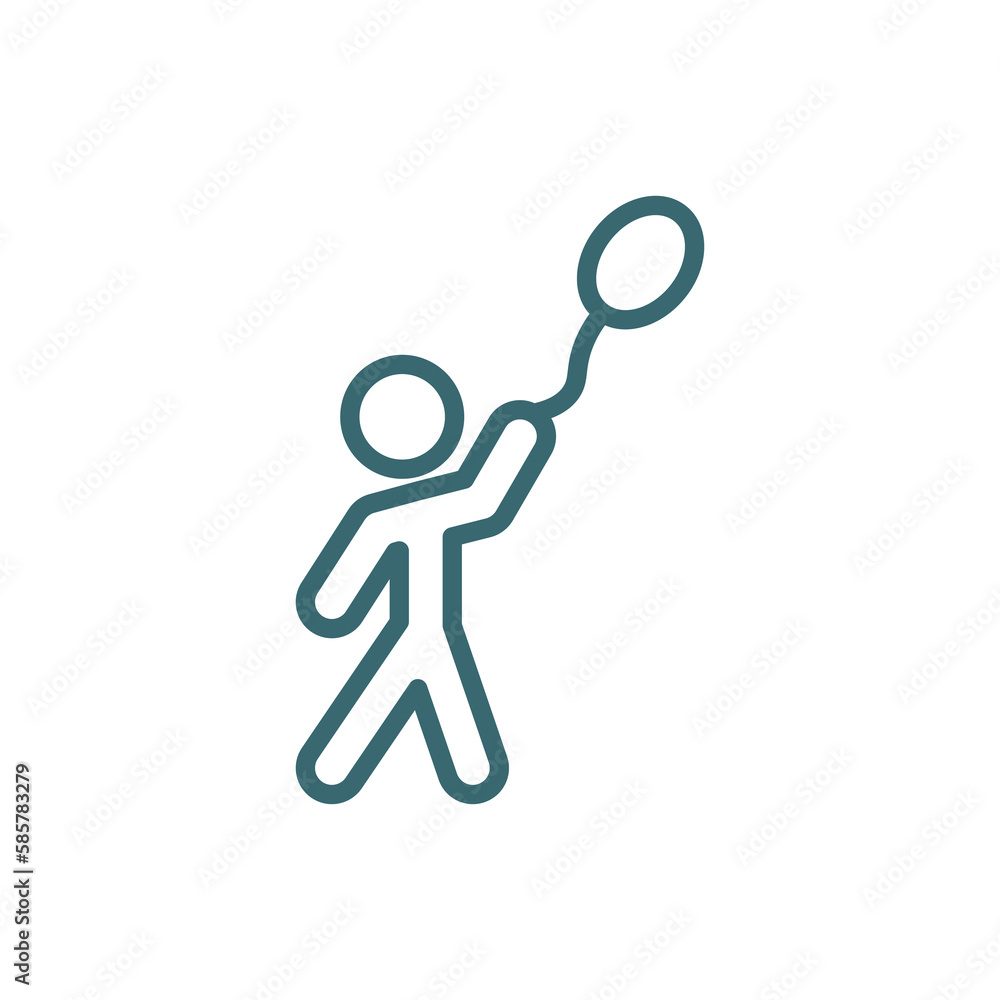 hopeful human icon. Thin line hopeful human icon from feeling and ...