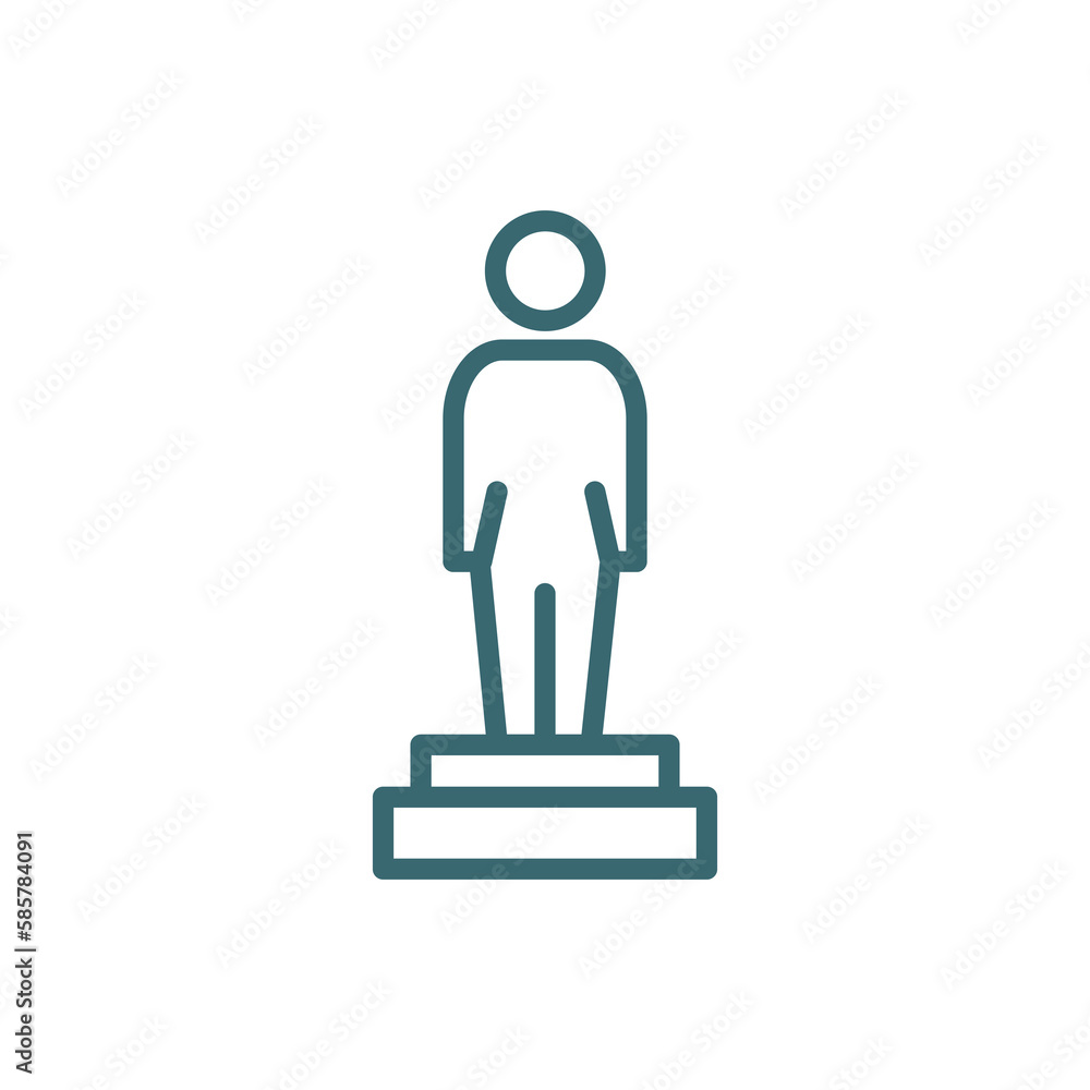 statue icon. Thin line statue icon from museum and exhibition ...