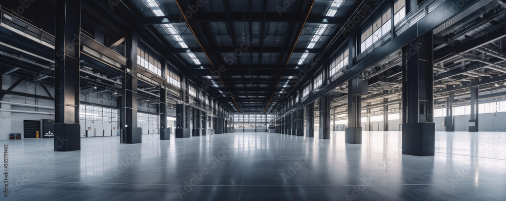 Modern warehouse, logistics or shipment management center. A really ...