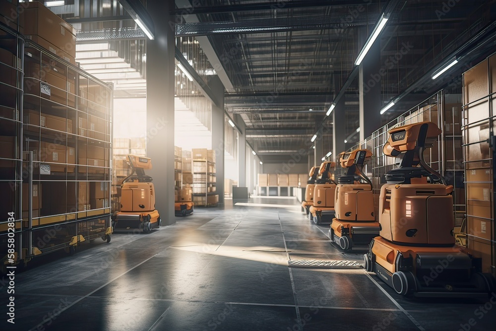 Autonomous Robot transportation in warehouses, Warehouse automation ...
