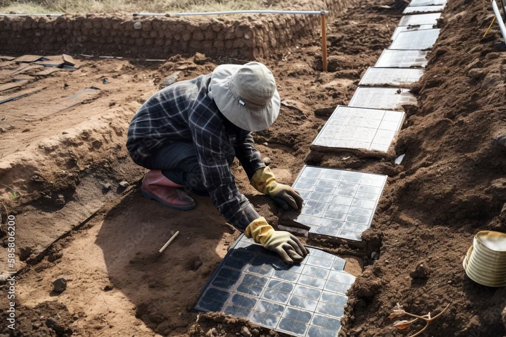 Archaeologists explore ruins and uncover old solar panel technology, a ...