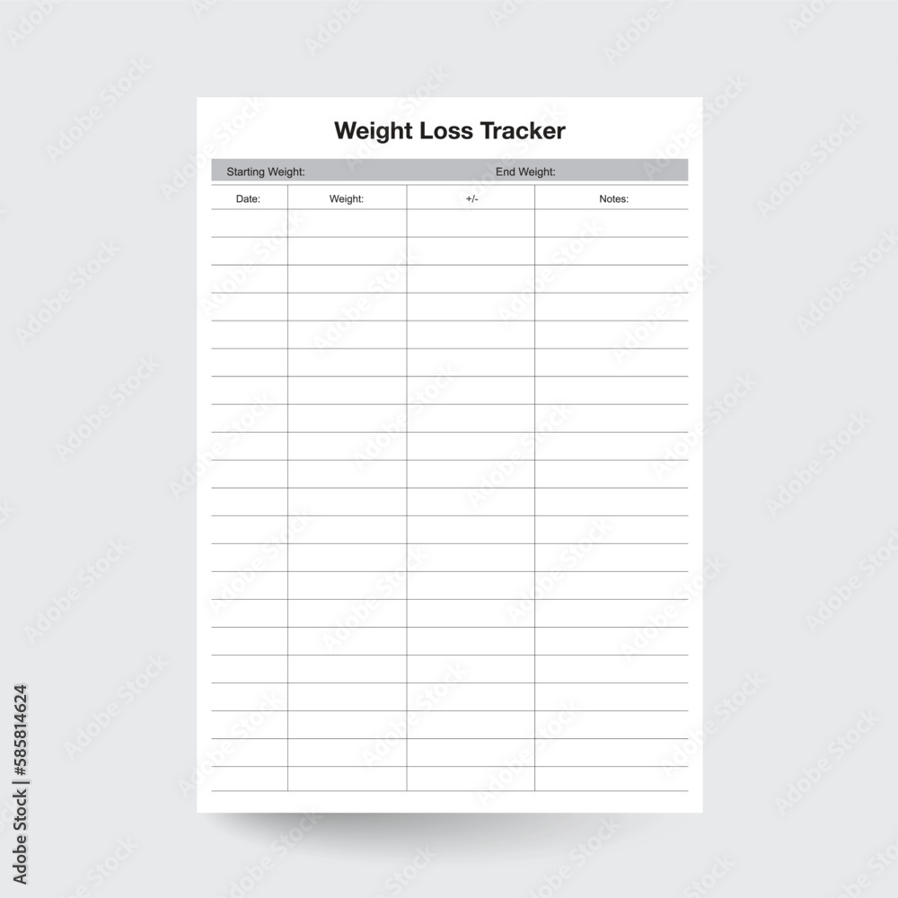 Weight Loss Chartweight Loss Trackerweight Loss Plannergoal Chartweight Loss Journalweight