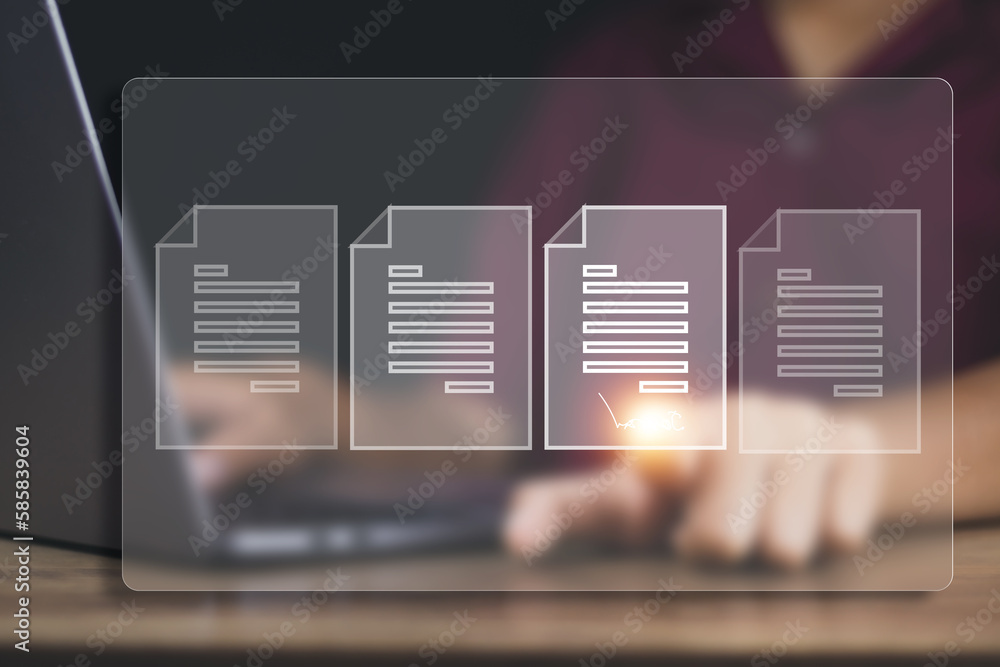 Document Management System dms concept, a comprehensive document ...