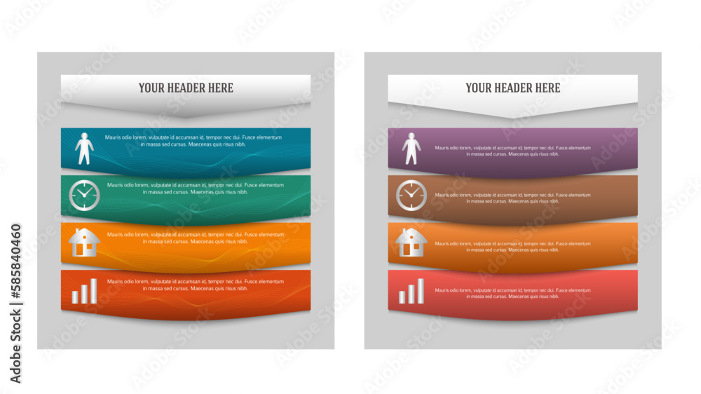 Set Design business presentation template. Vector illustration EPS 10 ...