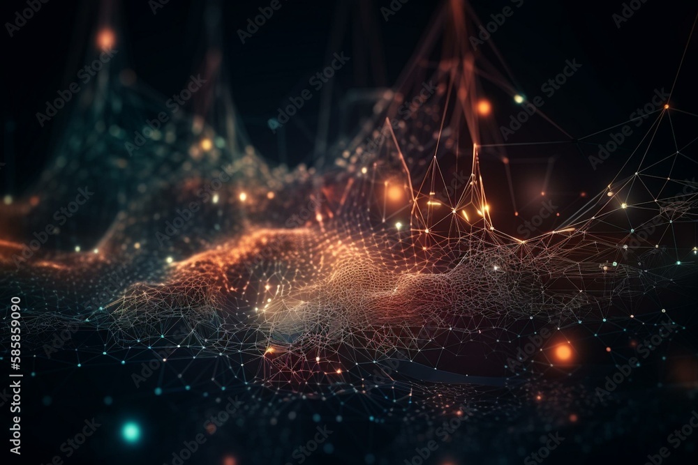 Abstract illustration background motion transformation with flickering ...