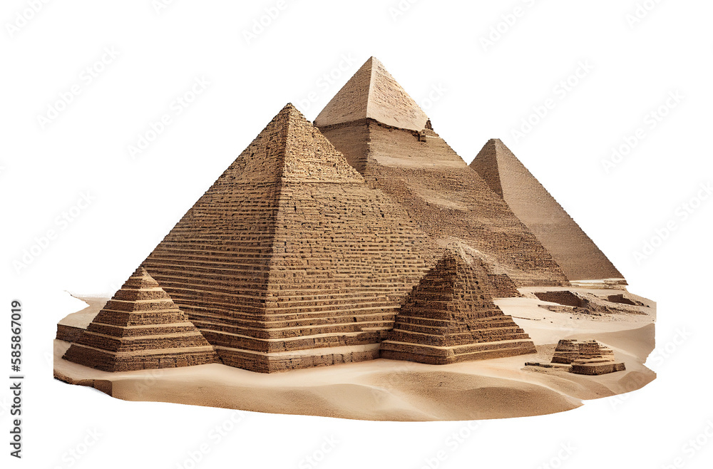 Giza pyramids on transparent background For decorating projects related ...