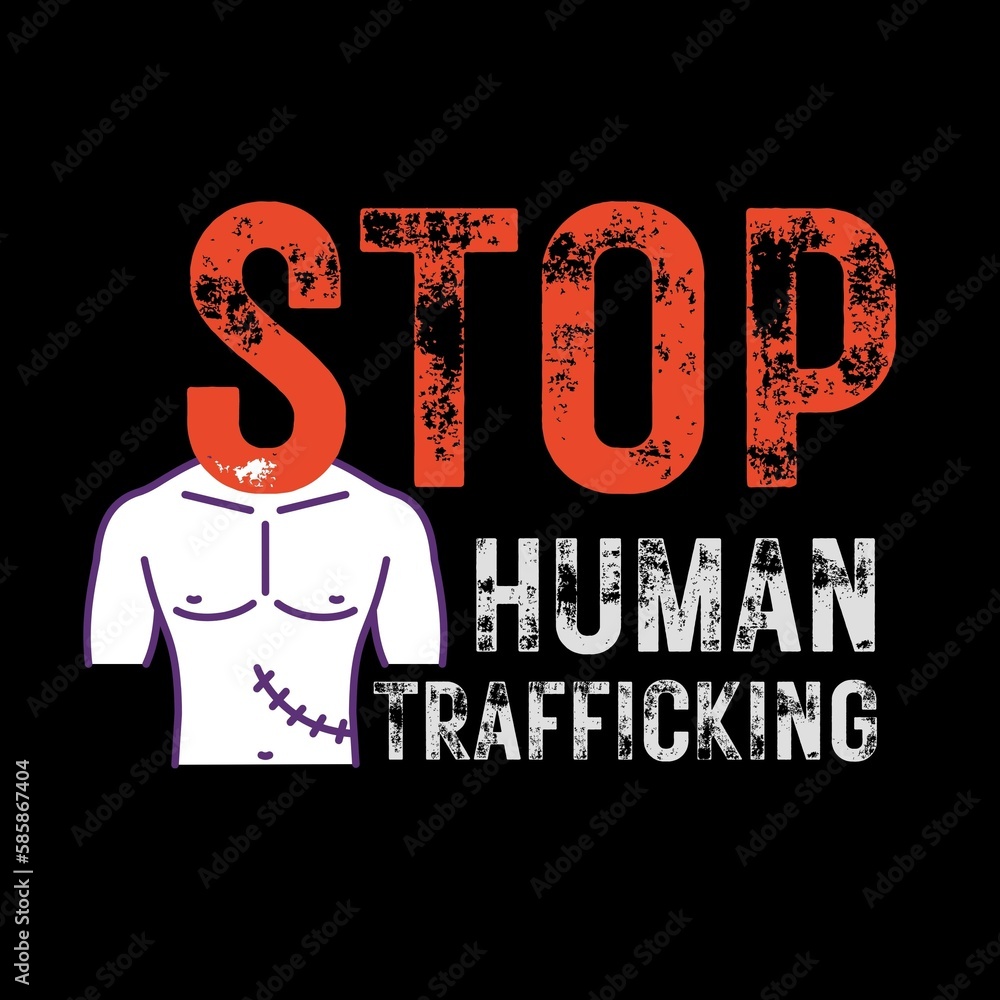 Stop Sign, Human Trafficking Concept, Stop Human Trafficking, Against ...